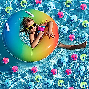 Honoson 50 Pieces Water Absorbent Ball Pool Toys Pool Balls Water Balls for Summer Outdoor Beach Pool Party Favors