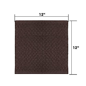 TALVANIA Dishcloths for Kitchen Cotton Terry Dish Cloths 12 Pack Soft and Absorbent Cleaning Dish Rag 12” X 12” Small Dish Towels (Brown)