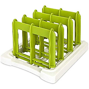 DRNKS Pot Pan Lid Storage Rack Holder,Spoon Rest Pot Lid Holder Cooking Tool Spoon Pot Lid Holder Shelf Cover Dispenser Pan Lid Racks Spoon Rest Kitchen Suitable for Kitchen