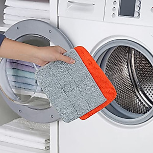 Qaestfy Wall & Baseboard Cleaner Mop Tool with 49'' Long Handle for Cleaning Window Floor Skirting Board Ceiling Bathtub Tub Tile Scrubber Brush Duster with 4 Reusable Pads