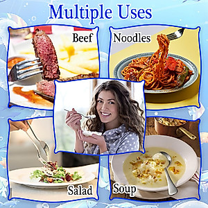 Jeffbaubl 24 Pcs Forks and Spoons Silverware Set,Food Grade Stainless Steel Flatware Cutlery Set,12 Dinner Spoons and 12 Dinner Forks for Home Kitchen Restaurant,Mirror Polished Dishwasher Safe