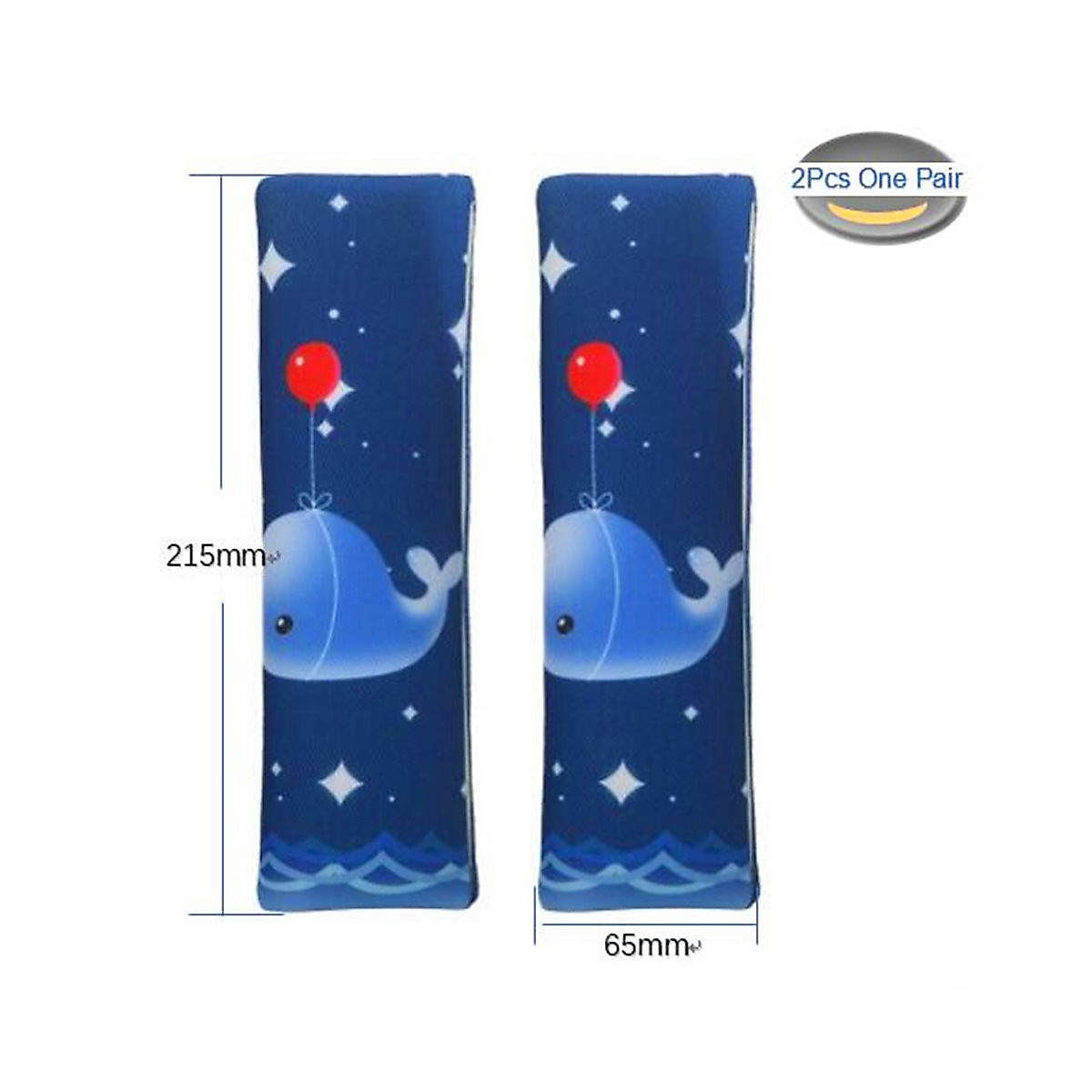 JBBERTH Auto Car Seat Belt Covers Shoulder Pads 2Pcs One Pair (Whale)