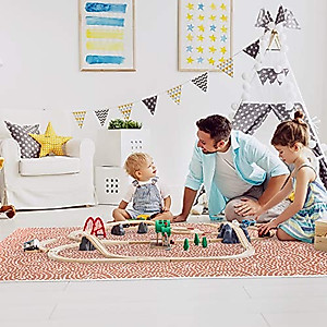 Soft Step Play Mat - Extra Large 4ft x 6ft Non-Toxic Creative Baby Play Mat - Interlocking Foam Tiles for Toddlers and Kids (Circular Dots)