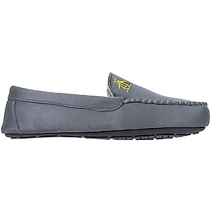 Original Penguin Mens Slippers, Microsuede Venetian Moccasin Slipper, Grey Plaid, Men's Size 10