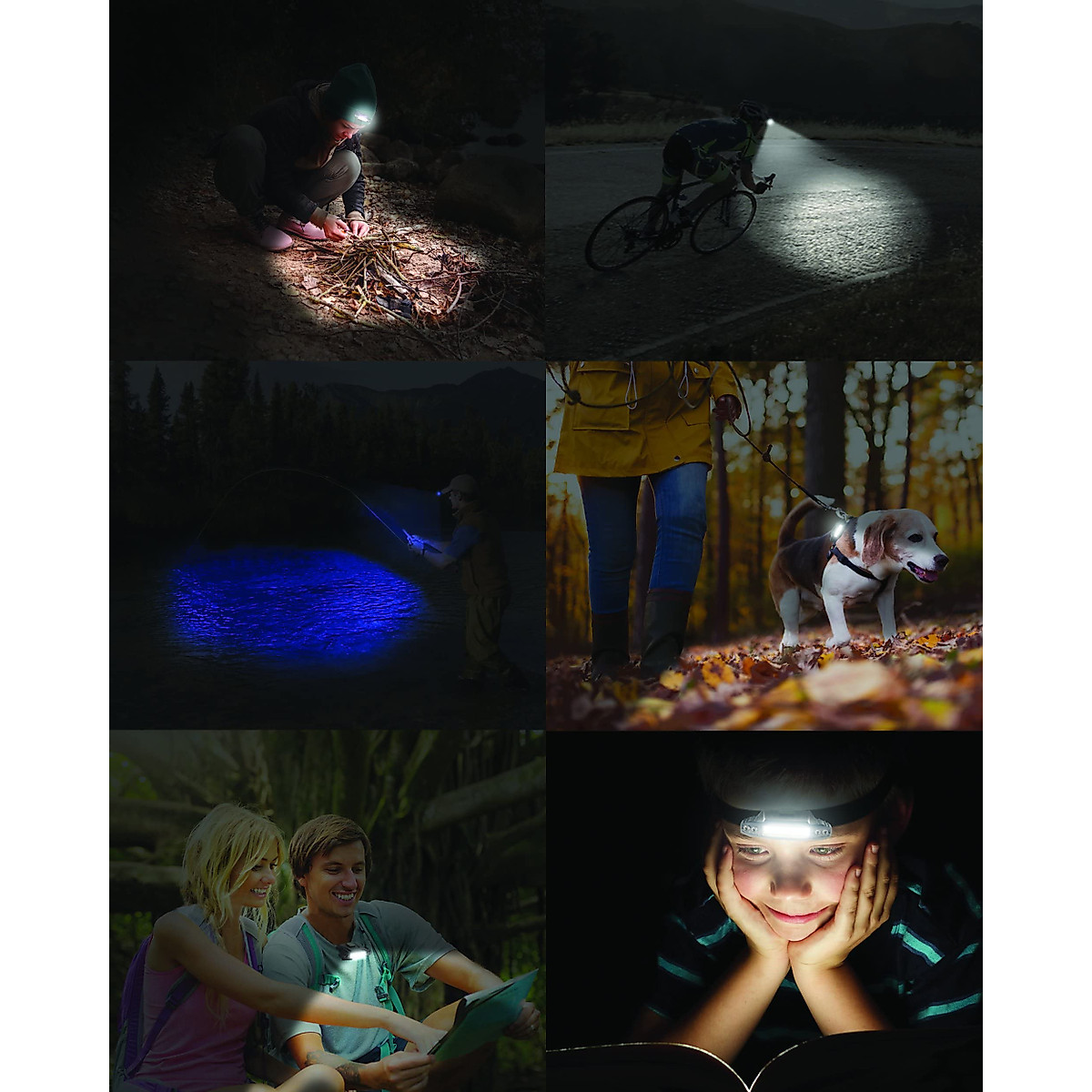 Hat Light Rechargeable LED Headlamp: Head Lamps Strap Clip On Flashlight Headlamps for Hardhat & Hats for Camping, Running, Working Hard Hats, Cycling, Walking, Hiking