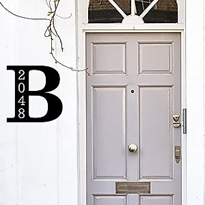 IWANTDIY Personalized Metal Name Sign - Outdoor Name Sign - Last Name Signs - Custom Metal Monogram Sign - Metal Signs - Family Name Sign - Split Letter Metal Sign - Name Wall Decor - Monogram Gifts