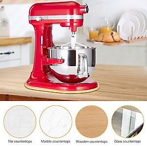 Mixer Sliding Slider Compatible with KitchenAid Bowl Lift Mixer - Bamboo Kitchen Countertop Storage Mover Sliding Caddy Moving Tray for Kitchen Aid 5-8 Qt Stand Mixer, Professional 600 Stand Mixer