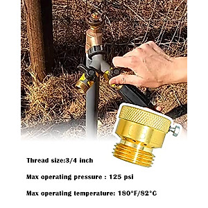 4 Pcs Anti Siphon Valve, Hose Bib Vacuum Breaker Set 3/4 Inch GHT Hose Backflow Preventer for Garden Spigot RV Hose Connection with Sealing Tape and Washers