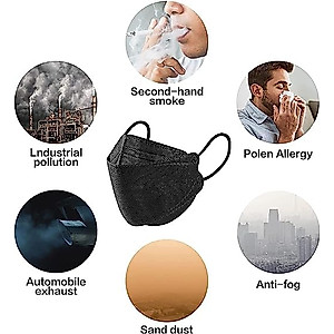 KN95 Face Masks for Adults 50 Pack, Individually Wrapped, 5-Ply Red Disposable Face Mask Against PM 2.5 Smoke & Dust, Filtration Efficiency 95%
