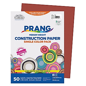 Prang (Formerly SunWorks) Construction Paper, Red, 9" x 12", 50 Sheets