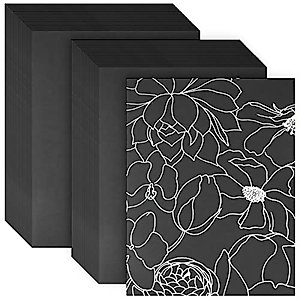 FSWCCK Black Cardstock Paper 8.5 x 11 Inches, 100 Sheets Heavy Cover Card Stock for DIY Crafts Cards Making
