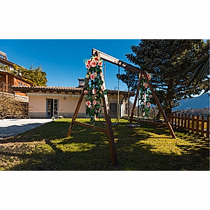 Zhiweikm 2 Pack Artificial Rose Vines Hanging Flowers 3 Ft Garland Plants Home Arrangement Decoration Greenery Christmas Flower Decoration for Room Garden Wedding Indoor or Outdoor (Pink)