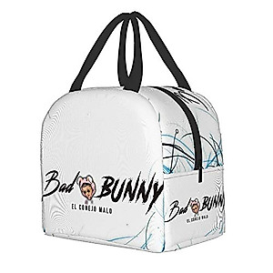 Bad Bu-nny Insulated Lunch Bags For Kids & Women Durable Reusable Leakproof Mens Lunch Box Lunch Tote Bag Cooler Bag Container Lunch Pail Bags For Work Picnic Sports Travel