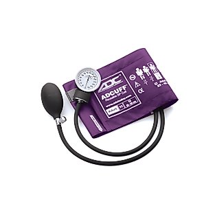 ADC 760V Prosphyg Model 760 Pocket Aneroid Sphygmomanometer with Adcuff Nylon Blood Pressure Cuff, Adult, Purple