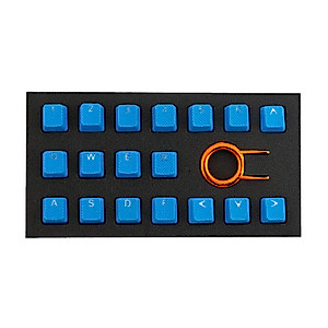 Rubber Gaming Backlit Keycaps Set - for Cherry MX Mechanical Keyboards Compatible OEM Include Key Puller (Sky Blue)