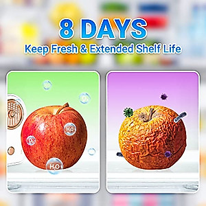 Mini USB Fridge Deodorizer, Portable Rechargeable Refrigerator Deodorizer, Odor Eliminator Reusable Deodorizer for Home, Freezer, Car, Closet, Wardrobe, Shoe Beats Baking Soda, Charcoal Bags