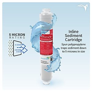 Aquatic Life RO Buddie Reverse Osmosis Replacement Filter Set - Inline Carbon Block Filter, Sediment Cartridge and 100 GPD Membrane for RO/RODI Water Filter System Units