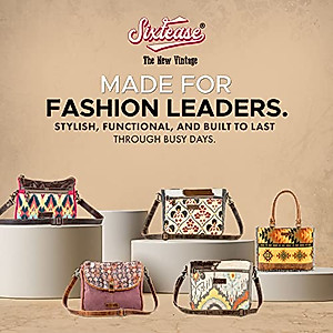 SIXTEASE Womens Shoulder Bag Vintage Style Shoulder Bags for Women - Made with Genuine Leather, Upcycled Canvas, or Hair On - Handmade, Adjustable Strap, Brass and Zinc Hardware - Style Bites