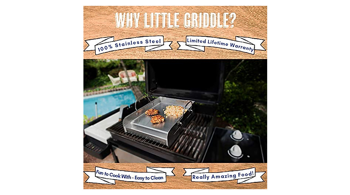 Little Griddle KQ-17-R Stainless Steel Outdoor BBQ Griddle | Versatile ...