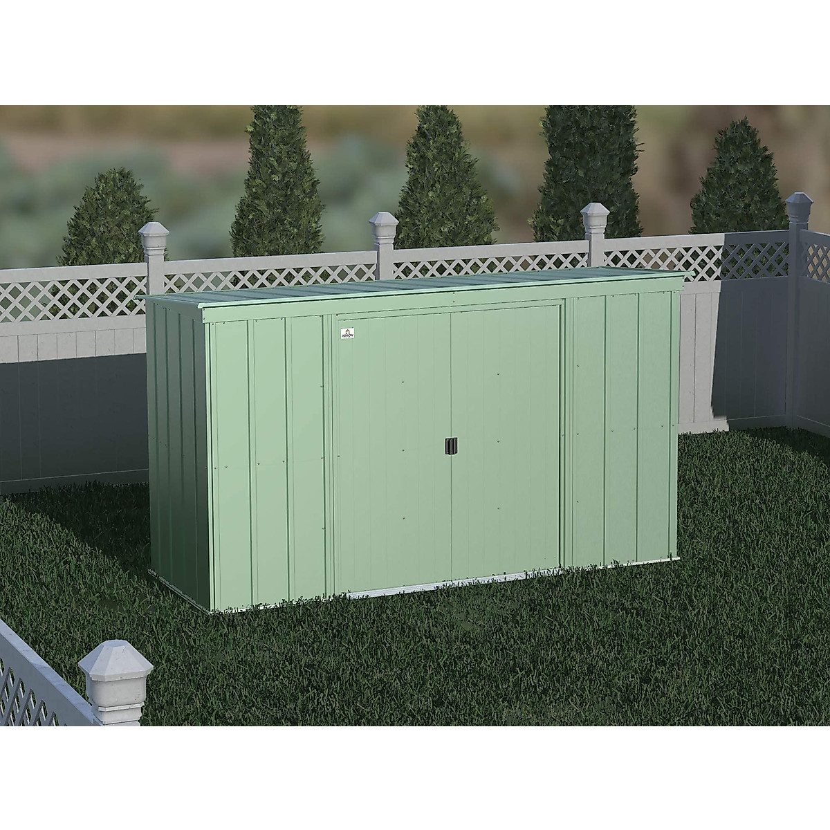 Arrow Classic Steel Storage Shed, 10x4, Sage Green