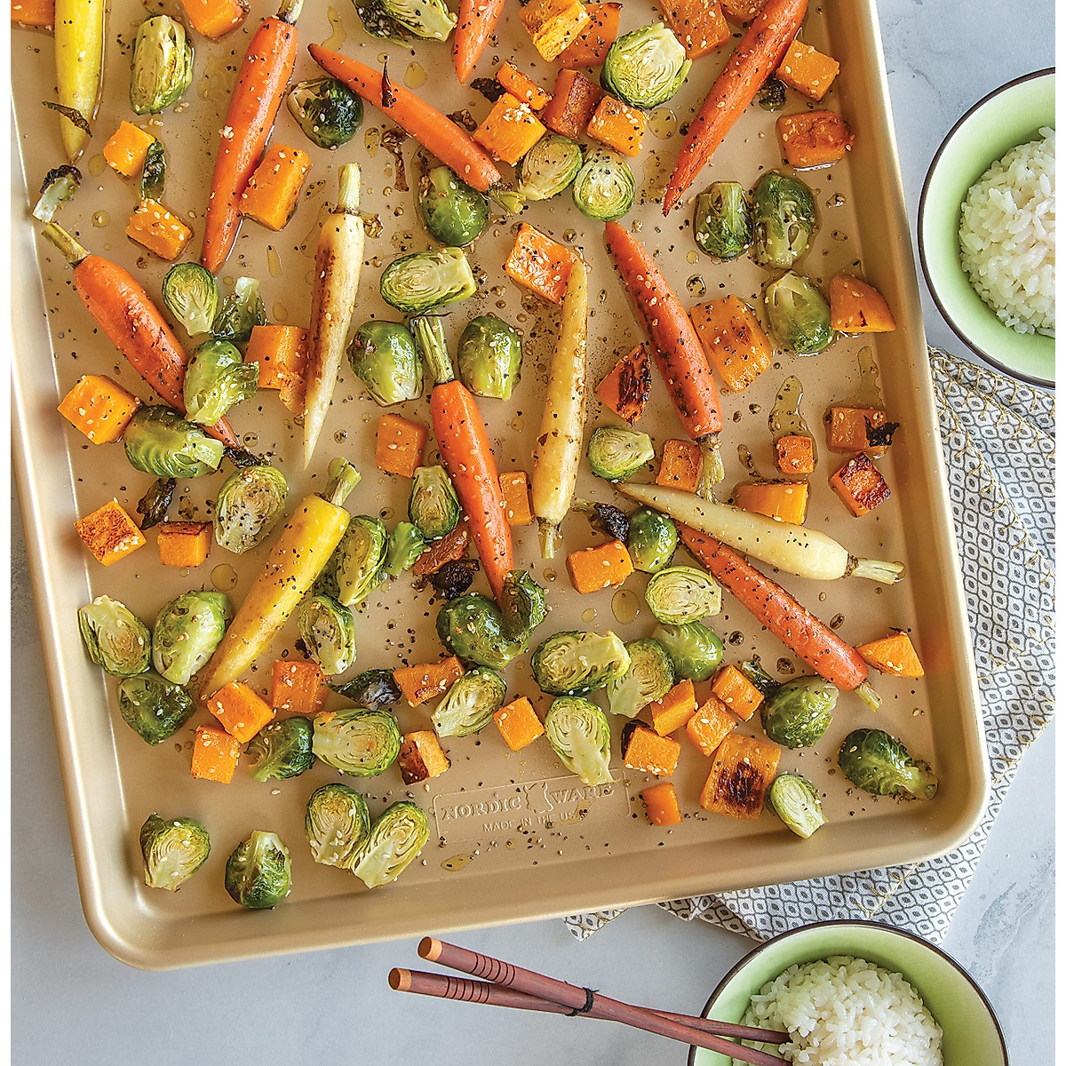 Nordic Ware Naturals NonStick Big Sheet and Half Sheet Set