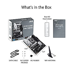 ASUS Prime Z790-P WiFi D4 LGA 1700(Intel® 12th&13th Gen) ATX Motherboard (PCIe 5.0,DDR4,14+1DrMOS,3X M.2,WiFi 6, Bluetooth v5.2,2.5Gb LAN, Front Panel USB 3.2 Gen 2 USB Type-C®, Thunderbolt™ 4/USB4)