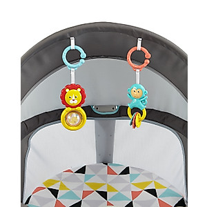 Fisher-Price Portable Bassinet and Travel-Play Area with Baby Toys, Indoor and Outdoor Use, On-the-Go Baby Dome, Windmill