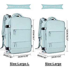 coowoz Large Travel Backpack For Women Men,Carry On Backpack,Hiking Backpack Waterproof Outdoor Sports Rucksack Casual Daypack Travel Essentials（Blue）