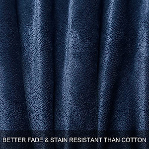 BEDELITE Sherpa Fleece Blanket Navy Blue Throw Blanket for Couch & Bed- 480GSM Thick Warm Winter Blankets, Super Soft & Cozy Fuzzy Blanket (50" X 60")