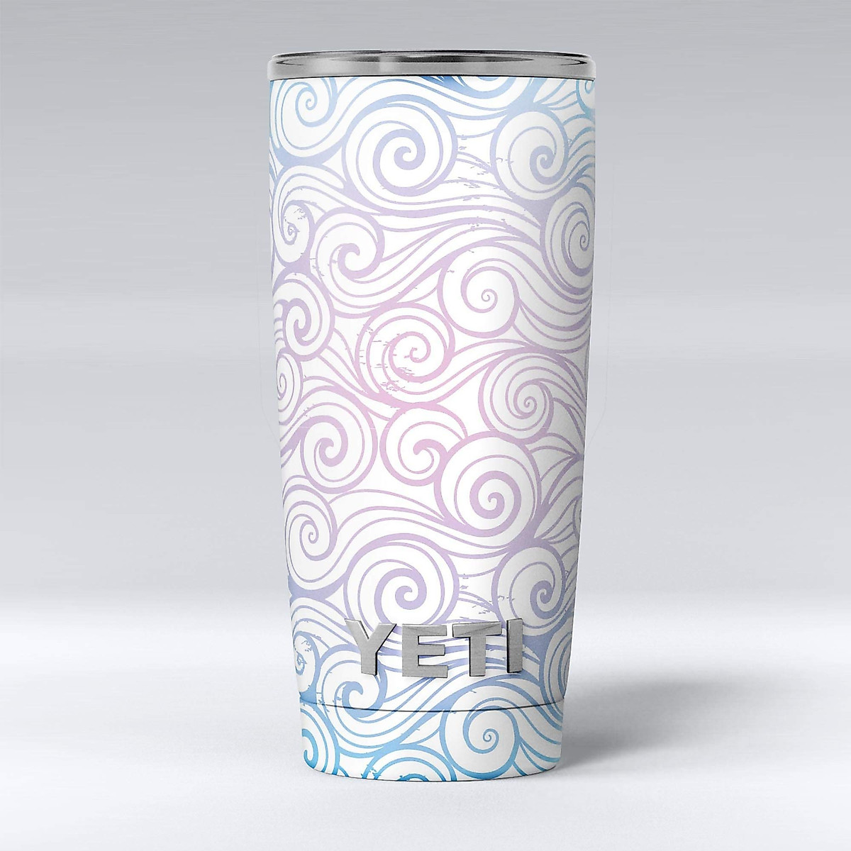 Design Skinz Vivid Blue Gradiant Swirl - Skin Decal Vinyl Wrap Kit Compatible with The Yeti Rambler Cooler Tumbler Cups