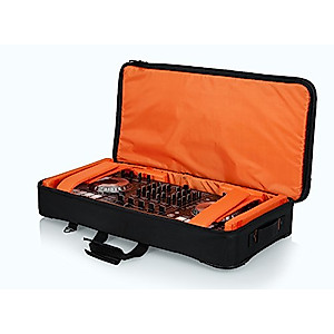 Gator Club Series DJ Backpack with Adjustable Interior and Bright Orange Lining Fits 27" Controllers (G-CLUB-CONTROL-27BP)