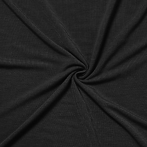 Perfashion Girls Black Maxi Dress with Pockets for Kids Pleated Casual Crew Neck Cotton Long Dresses