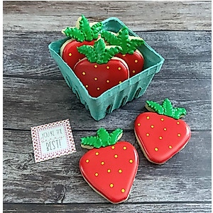 Strawberry Cookie Cutter, 3.5" Made in USA by Ann Clark