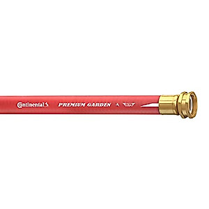 Continental ContiTech-20582672 Premium Garden, Red Heavy Duty Hot Water Garden Hose, 5/8" ID x 50' Length, MXF GHT