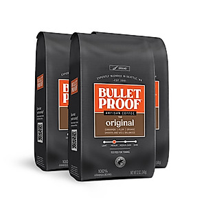 Bulletproof Original Medium Roast Ground Coffee, 12 Ounces (Pack of 3), 100% Arabica Coffee Sourced from Guatemala, Colombia & El Salvador