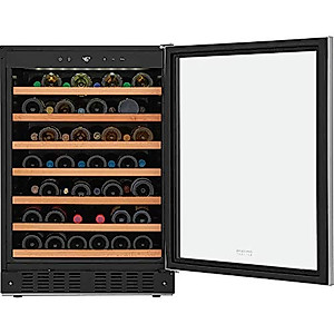 Frigidaire FGWC5233TS Gallery Series 26 Inch Built-In and Freestanding Single Zone Wine Cooler in Stainless Steel,Silver
