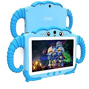 Kids Tablet 7 inch Tablet for Kids Toddlers 64GB Toddler Tablet with Case WiFi Dual Camera, Kids Android Learning Tablet Kids Software Installed Parental Control for Boys Girls YouTube Netflix
