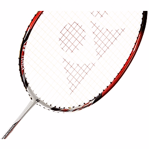 YONEX Badminton Racket Nanoray Series 2018 with Full Cover Professional Graphite Carbon Shaft Light Weight Competition Racquet High Tension Fast Speed Performance (NR7000I - White/Red, Pack of 1)