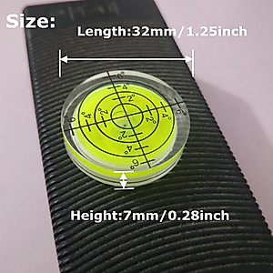 3Pcs Circular Bubble Level Bullseye Degree Marked Surface Round Spirit Levels Measuring Tool for Leveling Phonograph, Camera, Turntable, Tripod, Telescope (32X7mm)