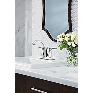 Moen Voss Chrome Two-Handle High Arc Bathroom Faucet, 6901, 0.5