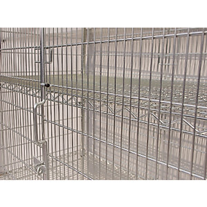 HIGOOD Wire Security Cart with Adjustable Shelves, Heavy Duty Rolling carts,1,000 lb Load Capacity, 52 inx27 inx69 in