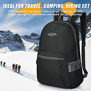 G4Free 20L Lightweight Packable Backpack Travel Hiking Daypack Foldable Backpack for Men Women