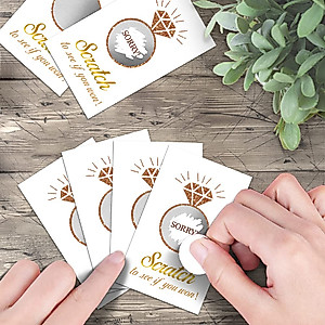 Haizct 50 Pack Diamond Bridal Shower Scratch Off Game Cards for Country Wedding, Bridal Shower, Bridal Lottery Tickets, Wedding Shower Ideas (Scratch to see if you won)
