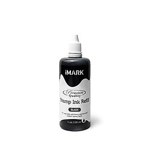 iMARK Premium Refill Ink for Self-Inking Stamps, Daters and Stamp Pads (4 oz, Black)