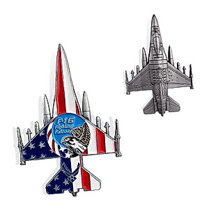 Air Force Challenge Coin-Colorized F16 Fighter Falcon Military Challenge Coins Airman Gift