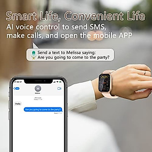 Smart Watch (Answer/Make Call), 1.9" Smartwatch Fitness Tracker for Android and iOS Phones with Heart Rate Sleep Tracking, Multi Sport Modes, Blood Oxygen, Ai Voice,Waterproof Watch for Women Men