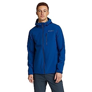 Eddie Bauer Men's Cloud Cap Stretch 2.0 Rain Jacket, Waterproof, Black, Small
