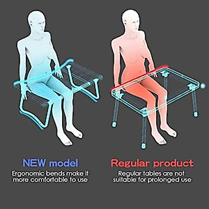 Hossejoy Foldable Laptop Table, Breakfast Serving Bed Tray, Lap Desk with Foldable Leg & Tablet Phone Groove & Cup Slot for Reading Writing Eating on Bed Couch Sofa Floor (Black)