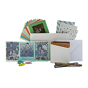 Fujifilm Instax Square SQ1 Instant Camera (White) Bundle with Fujifilm Instax Square Film Twin Pack (20 Exposures), Polaroid Postcard Set, Polaroid Film Kit and Square Camera Case (5 items)