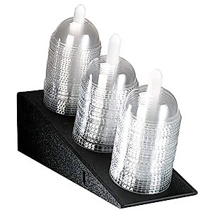 DISPENSE-RITE ADL-3 Thee Section Dome Lid Holder, Angled